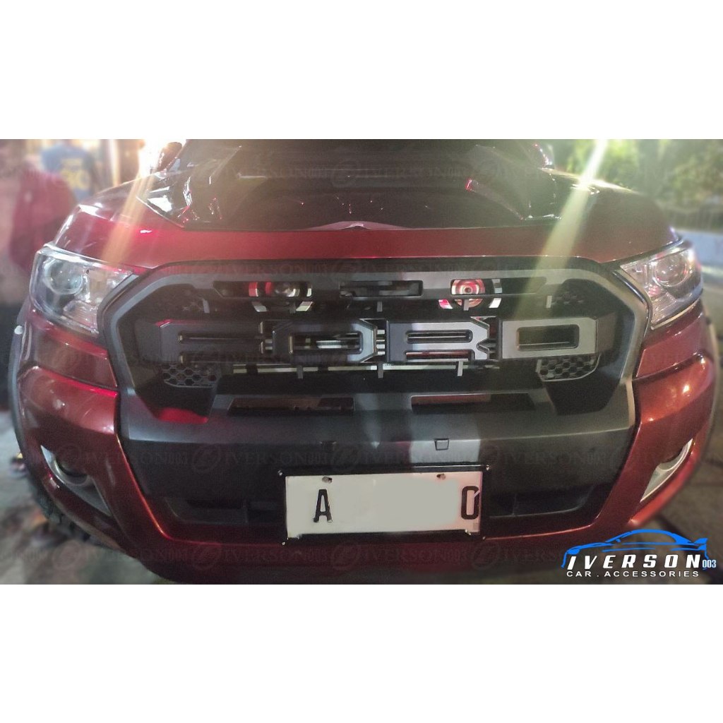 Ford Ranger Wildtrak 2018 to 2021 Raptor Grill with Black Ford Logo ...