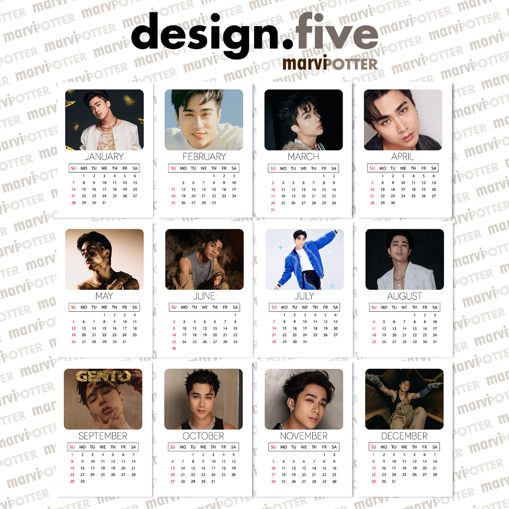 SB19 Mahalima Inspired 2024 Desk Calendar 4R (200 GSM Page 250 GSM Tent ...