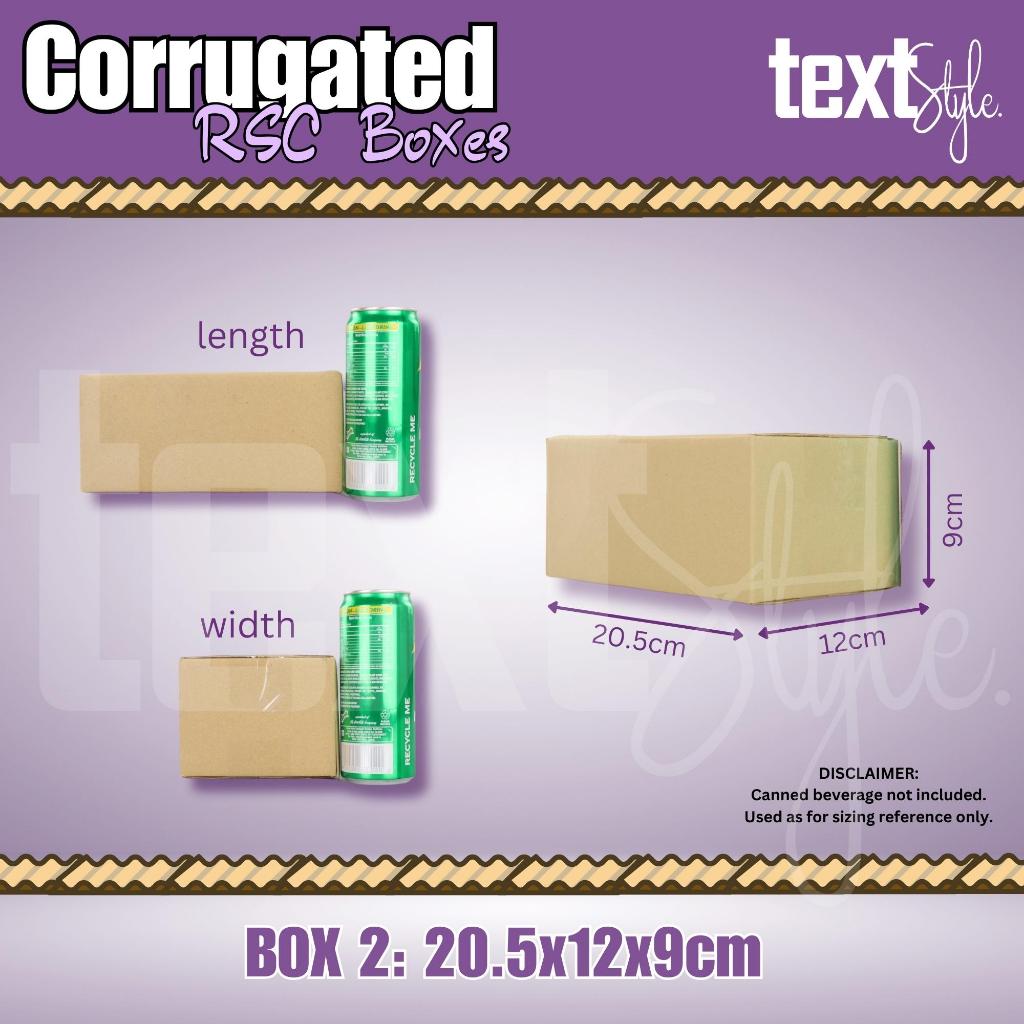 Textstyle (16 Sizes Available) Corrugated Box RSC Box Shipping Box ...