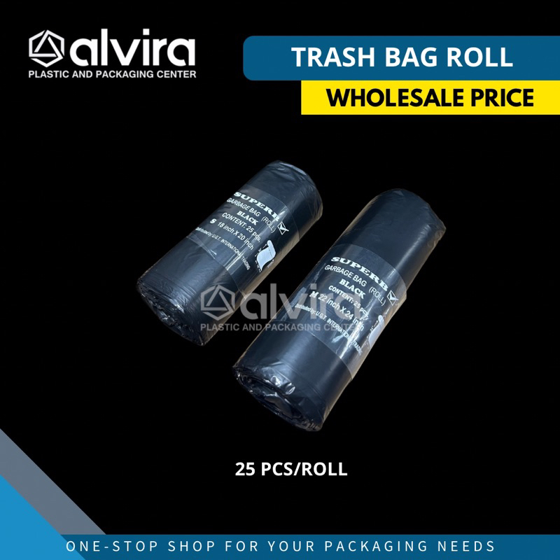 Trash Bag Roll Small and Medium Size 25pcs/roll | Shopee Philippines