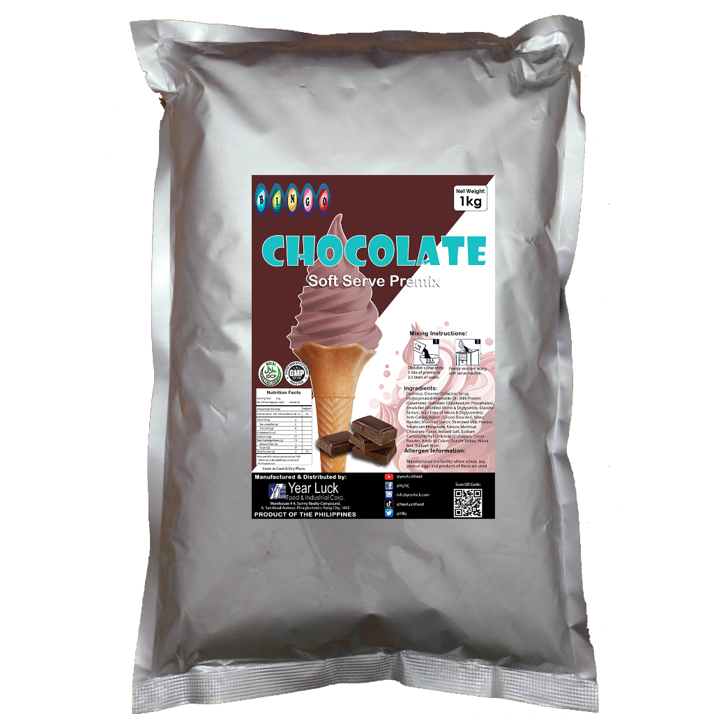 BINGO Chocolate Soft Serve Ice Cream Powder Premix 1kg | Shopee Philippines