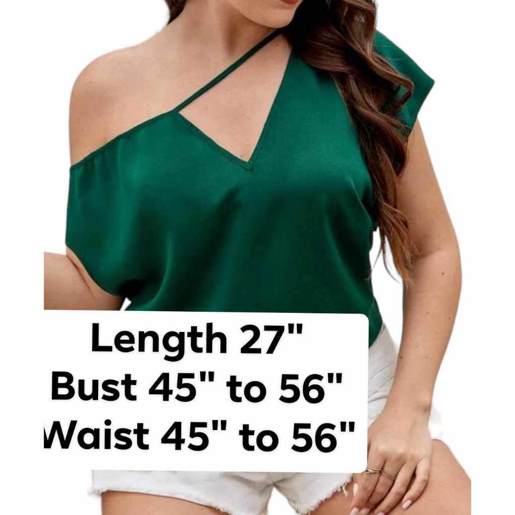 LADY TOP PLUS SIZE ASSYMETRICAL NECK TRIM 3XL-5XL | Shopee Philippines
