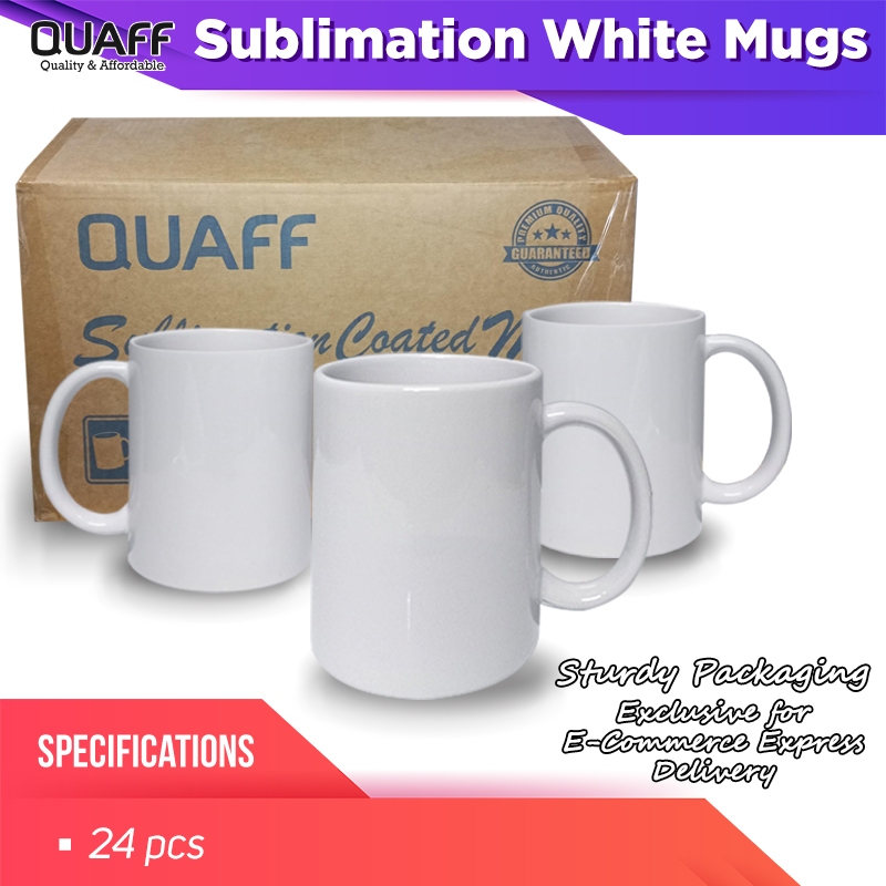 PROMO 24pcs/box QUAFF Coated White Mug 11OZ | Shopee Philippines