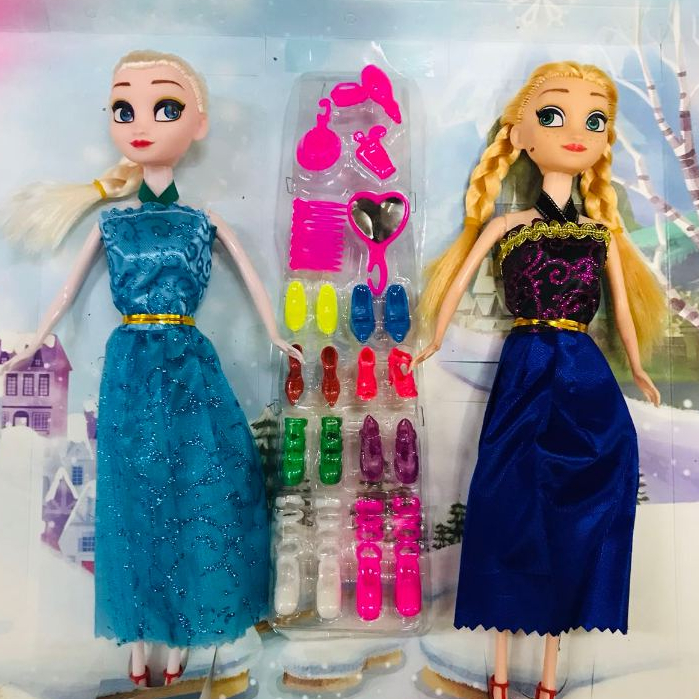 NIKKY 2in1 Frozen Elsa and Princess Anna action figure set or ...
