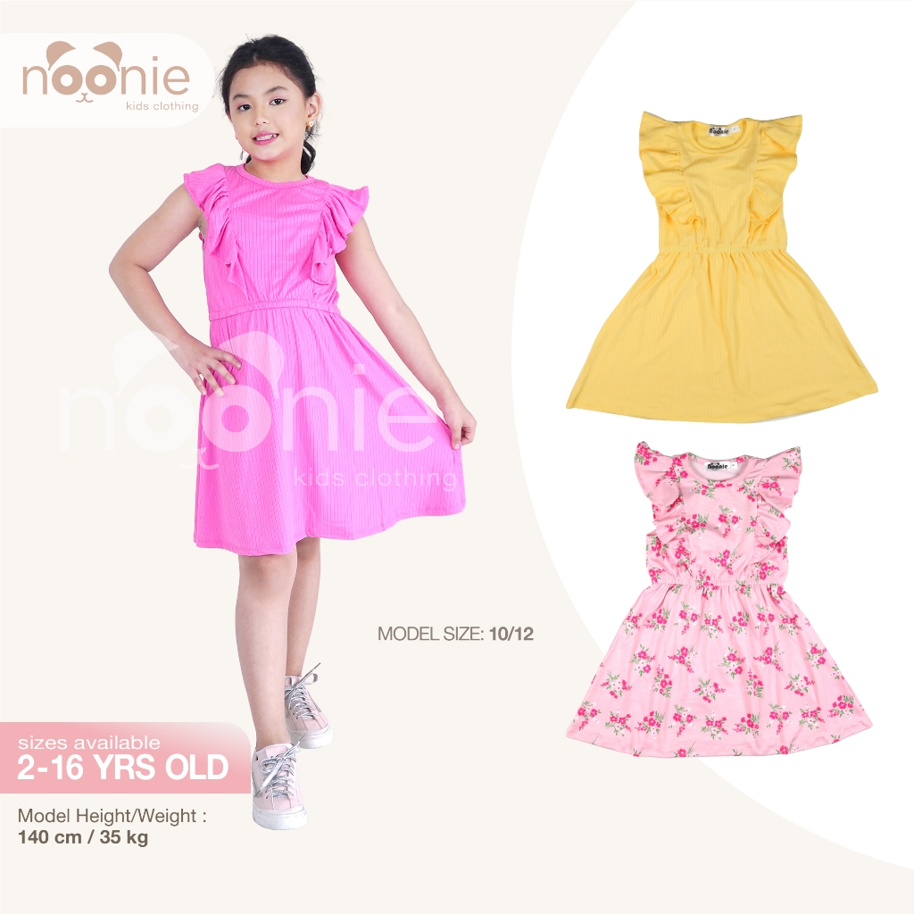 Noonie- Girls Dress (2-16Y) - Kids Dress Outfit for Girls - Ruffled ...