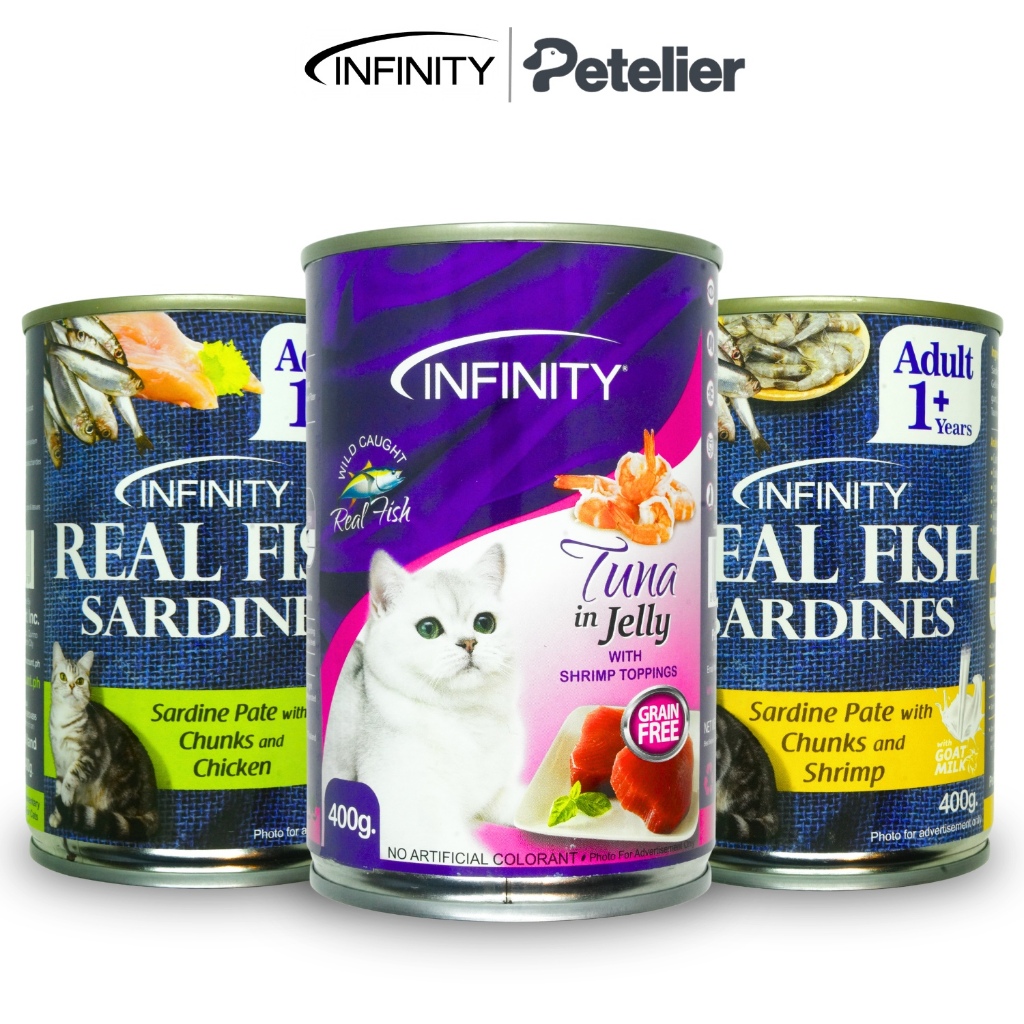Infinity Cat Pate/Jelly Wet Food in 400g Can for Adult/Kitten | Shopee ...
