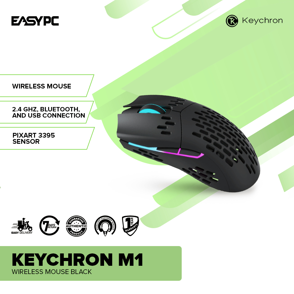 EasyPC| Keychron M1 and M3 wireless gaming mouse| Black and White ...