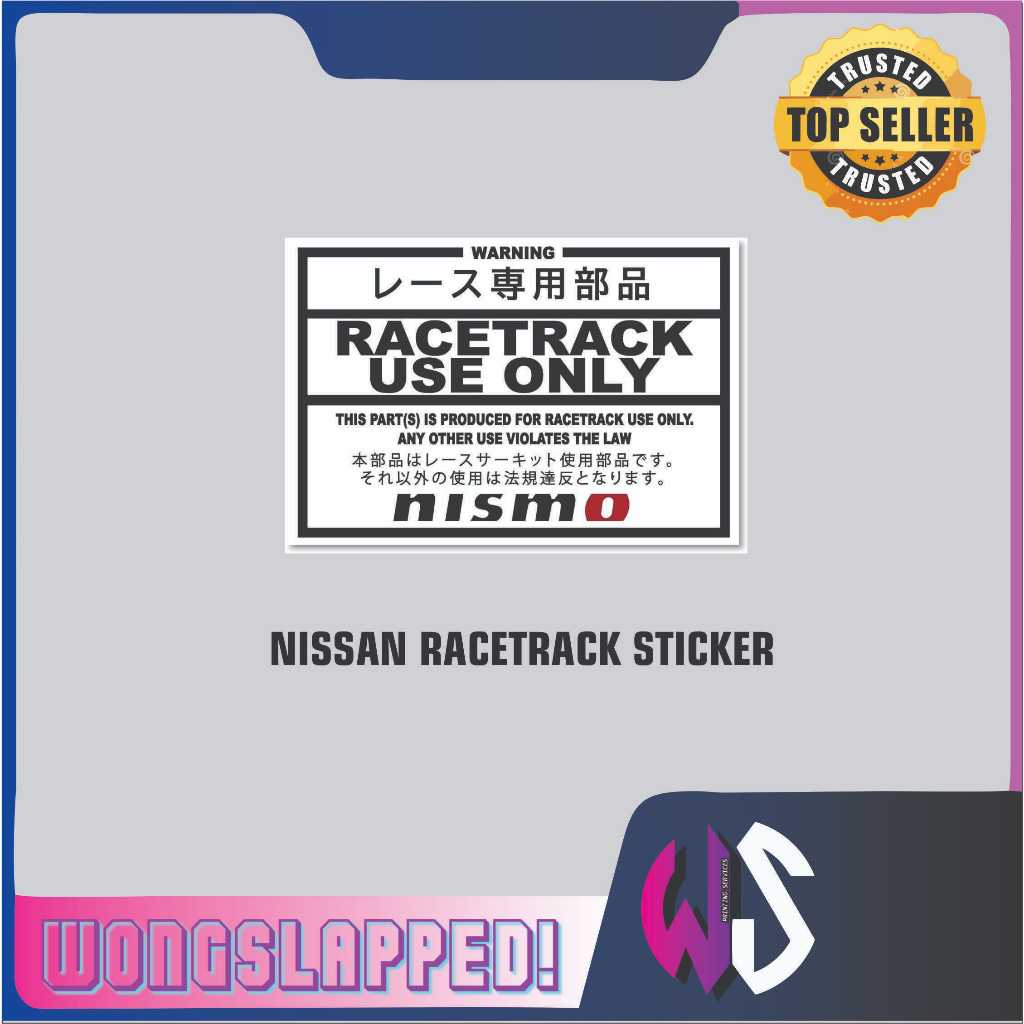 NISSAN OK STICKER NISMO JDM RACETRACK USE ONLY VINYL LAMINATED STICKERS ...