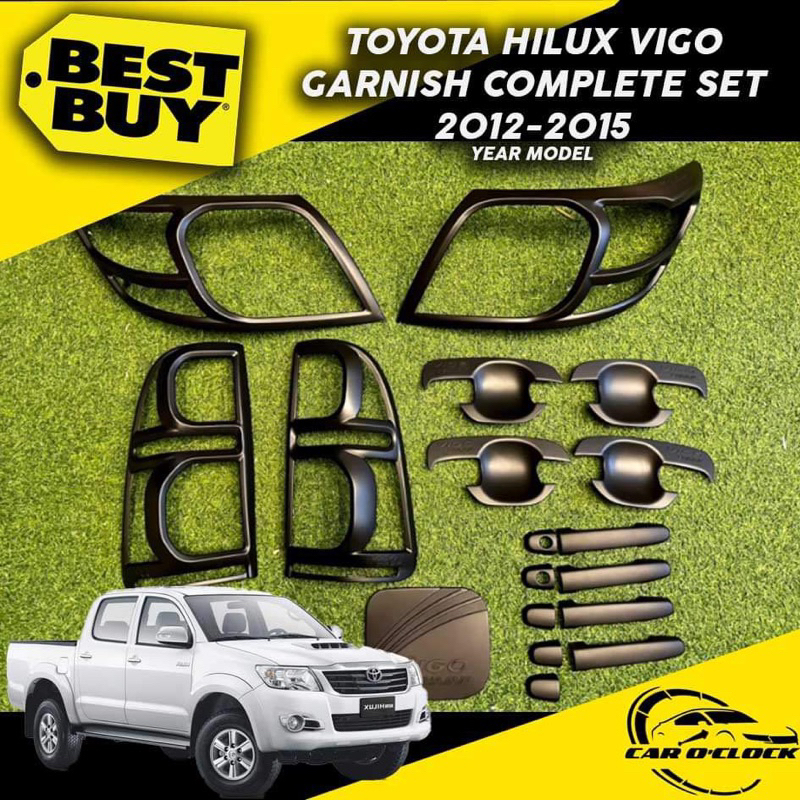 Toyota Hilux Vigo 2012-2015 Garnish Complete Set | Shopee Philippines