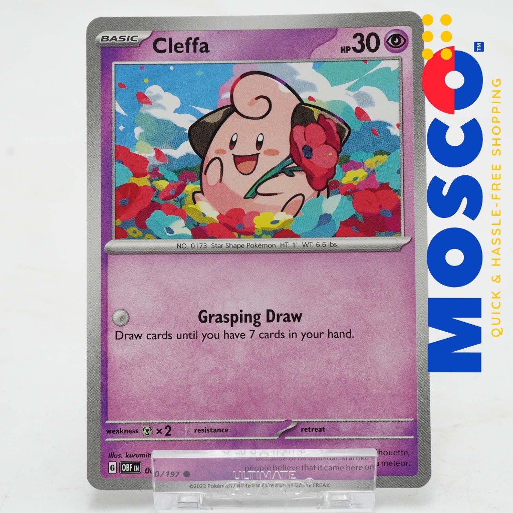 Cleffa - 080/197 - Common Obsidian Flames | Pokemon TCG | Shopee ...