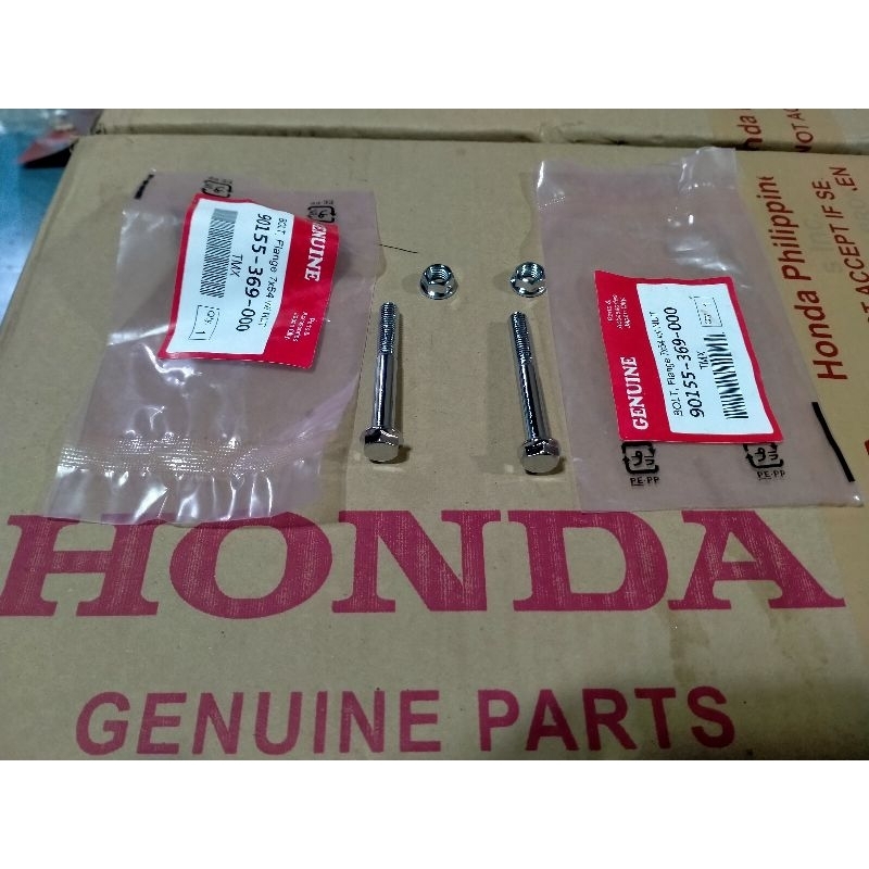 fork bridge Bolt + nut (pair) Honda TMX 155 Original Genuine 90155-369 ...