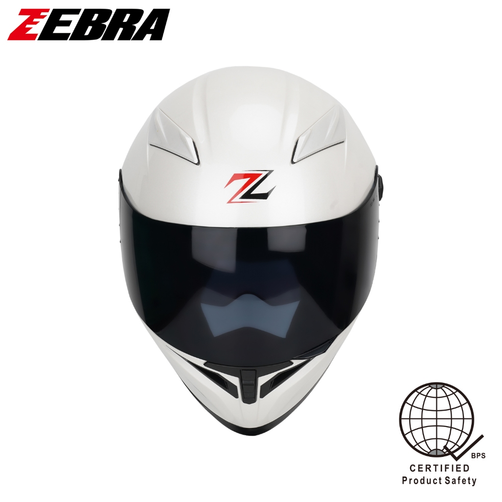 ZEBRA FF801 Full Face Helmet Dual Visor Plain Design Motorcycle ...