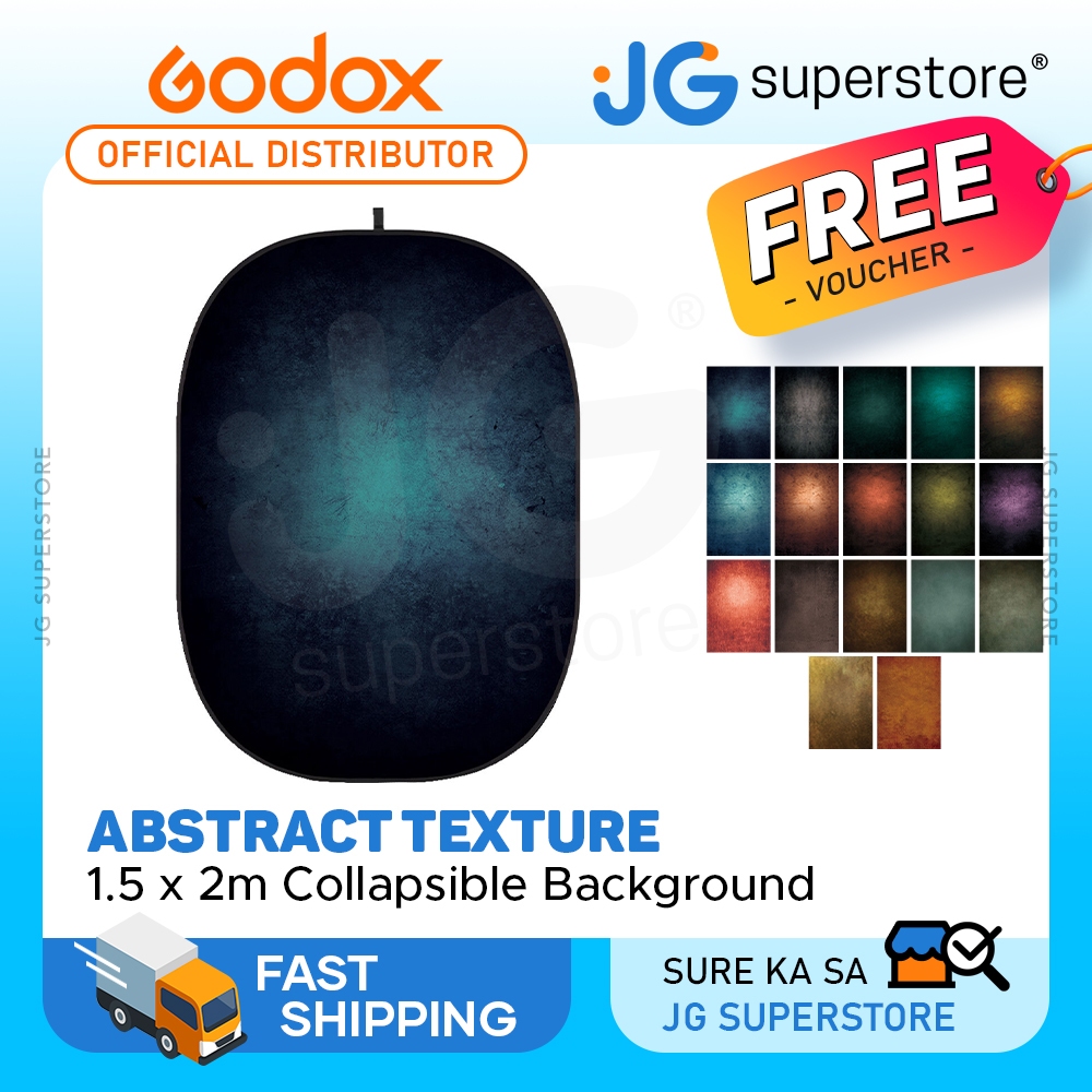 Godox Collapsible Backdrop 1.5 x 2m Abstract Texture Easy Set Up w ...