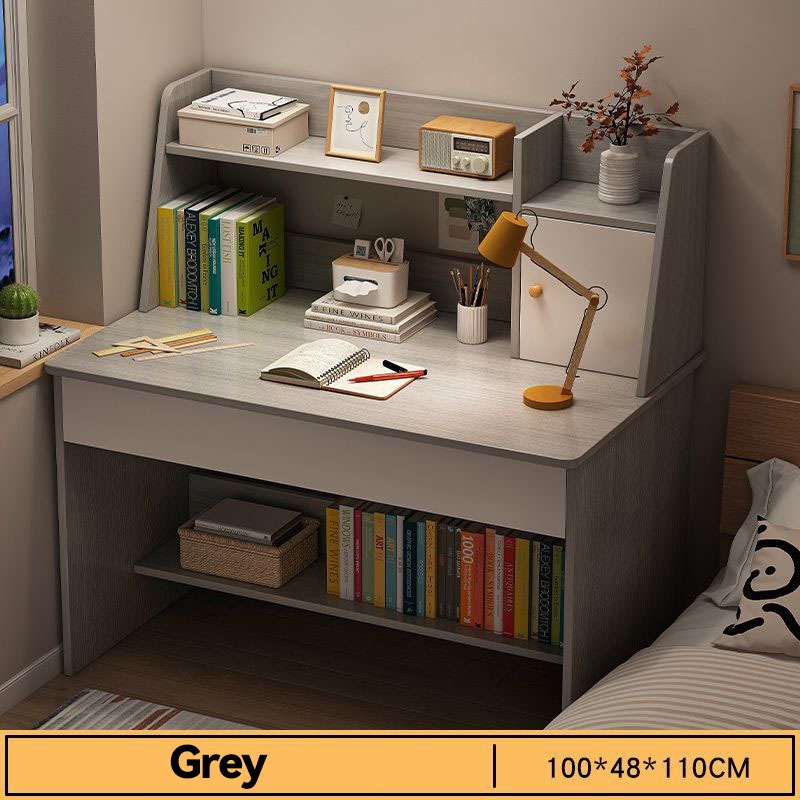Desk Student Computer Table Bookshelf writing desk A minimalist ...