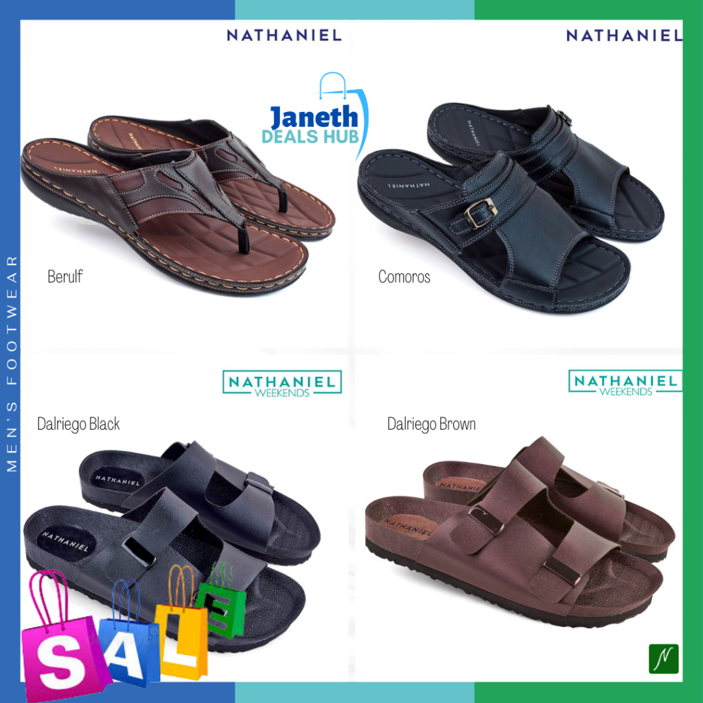Nathaniel Men's Casual Comfy Sandals Man-made Leather | Shopee Philippines