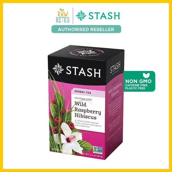 Stash Wild Raspberry Hibiscus Herbal Tea 38g/20 bags (Caffeine Free ...