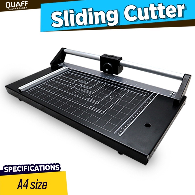 QUAFF Sliding Cutter Heavy Duty For Vinyl | Cardboard | Paper (A4 & A3 ...