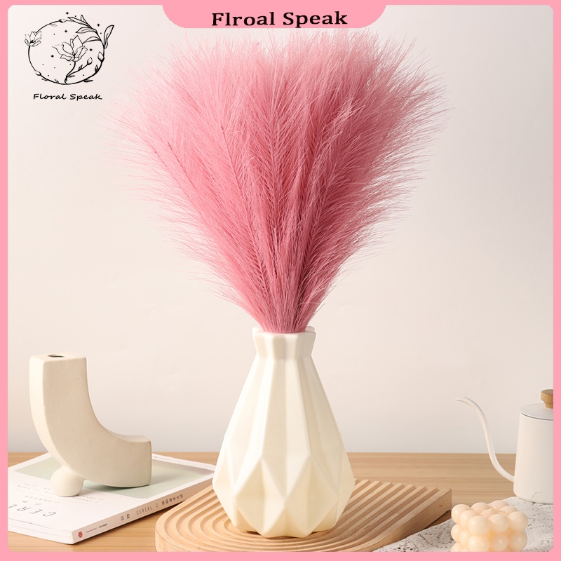 Fake Reed Plants Bouquet artificial flowers reed grass with vase grass ...