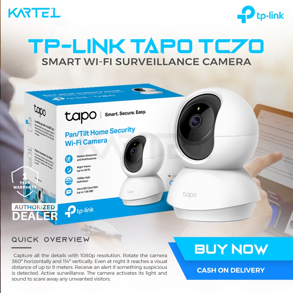 TP-Link Tapo TC70 2MP 360 1080p Pan Tilt Home Security Wi-Fi Camera FFS ...