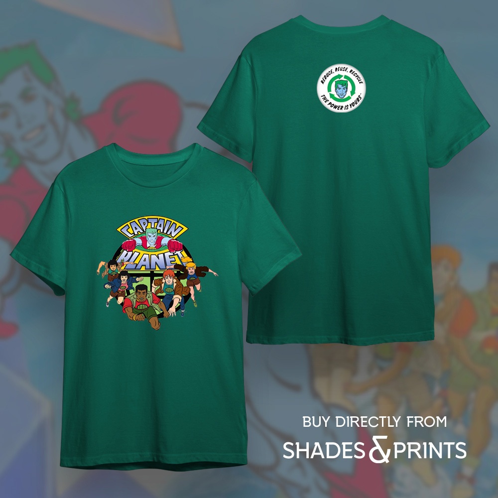 Captain Planet Classic Retro 90s Cartoons Anime Customized Unisex Shirt ...