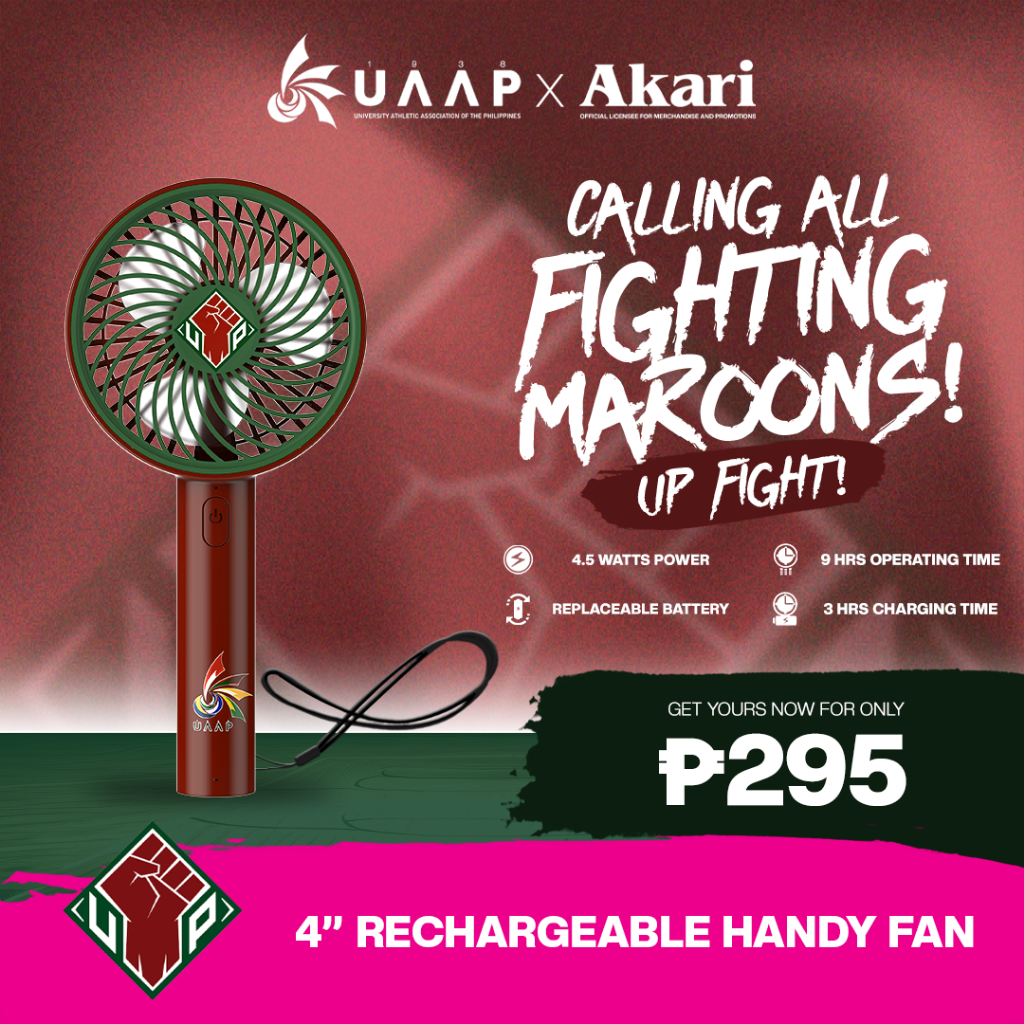AKARI X UAAP [ UP ] 4" Rechargeable Handy Fan with Lace | Shopee ...