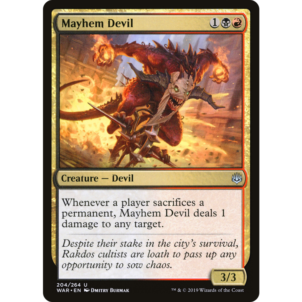 Mayhem Devil War-204 MTG Top Ratings Proxy (sticker is already on mtg card) MTG Proxy | Shopee ...