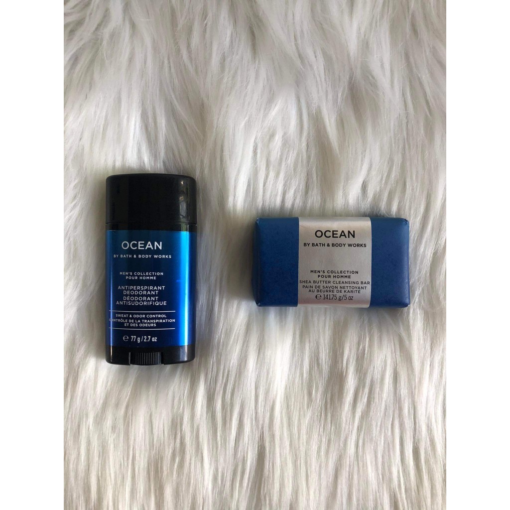 Bath & Body Works Men's Ocean Deodorant & Cleansing Bar | Shopee ...