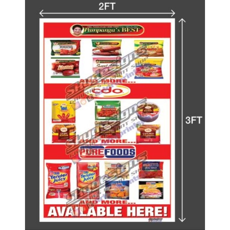 3IN1 FROZEN GOODS TARP RED PORTRAIT 2X3FT | Shopee Philippines