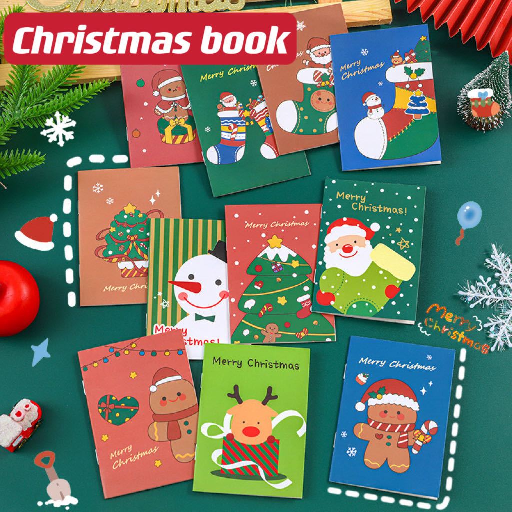 1PC Christmas notebook mini notebook student gift ( 8.5cm x 12 cm ...