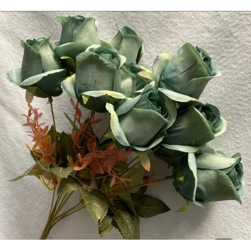 SAGE green Artificial rose flower peach artificial wedding flower sage ...