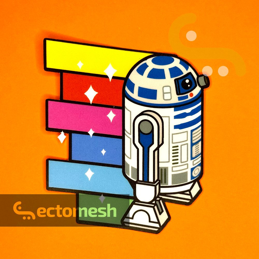 R2-D2 Rainbow - Star Wars Vinyl Sticker Waterproof by Ectomesh | Shopee Philippines