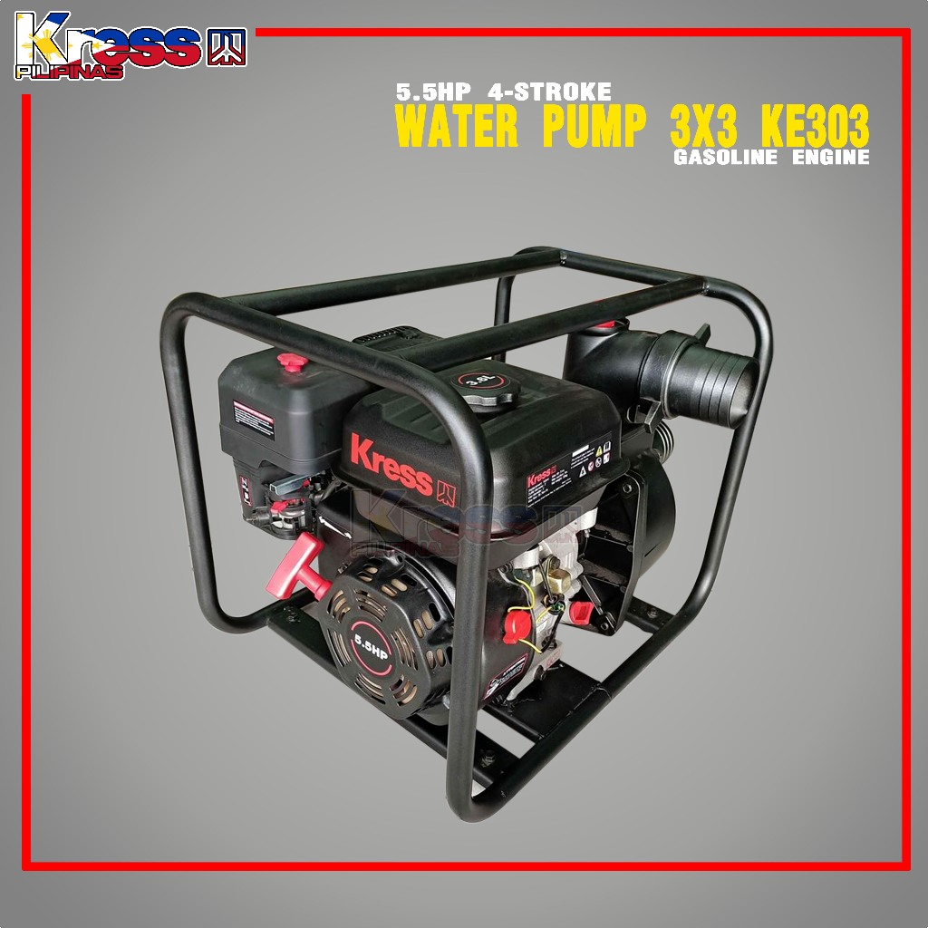 Water Pump 3X3 Gasoline Engine 5.5HP 4stroke By Kress KE303 | Shopee ...