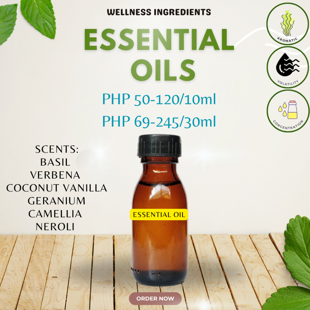 10ML / 30ML Essential Oil (Basil, Verbena, Coconut Vanilla, Geranium ...