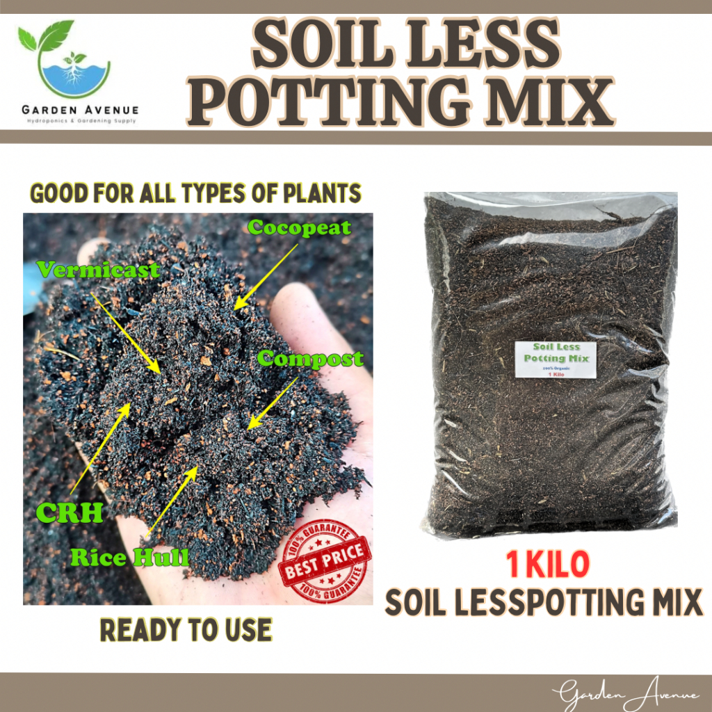 (1 KILO) SOIL LESS POTTING MIX - 100% Organic/For Ornamentals ...