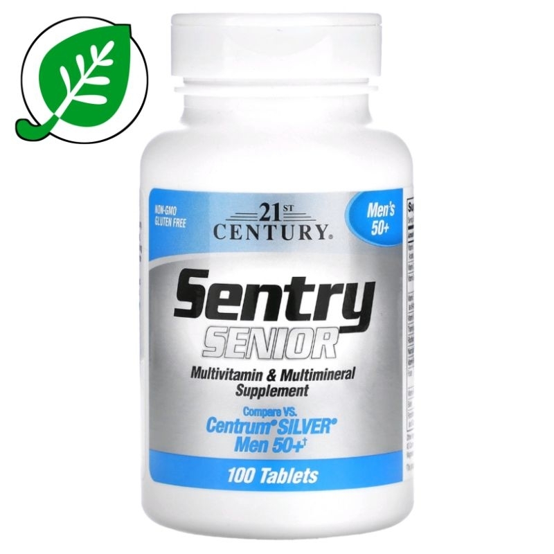 Sentry Senior, Multivitamin & Multimineral Supplement, Men's 50+, 100 ...