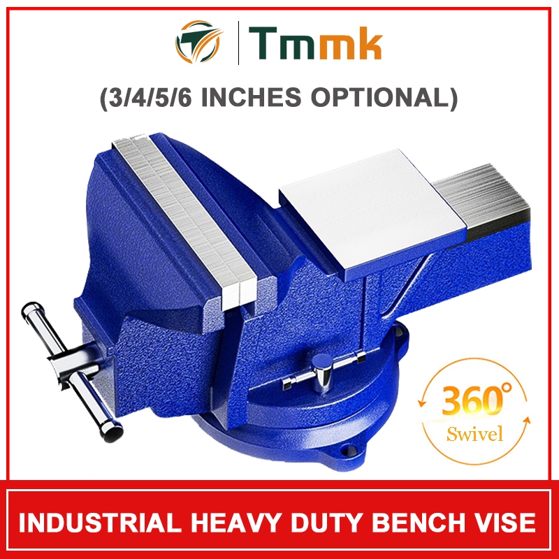 Heavy Duty Bench Vise With Anvil Clamp Tool Gato 360° Rotating Cast ...