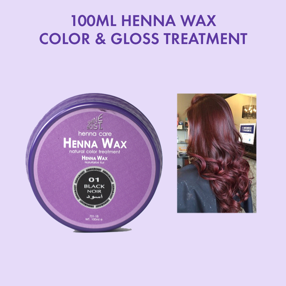 Shine Moist Henna Wax Jar Cellophane Natural Hair Color 100ml | Shopee ...