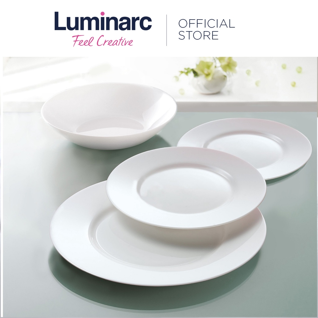 Luminarc Everyday 6pc Assiete Dinner Plate Set CARE039 | Shopee Philippines