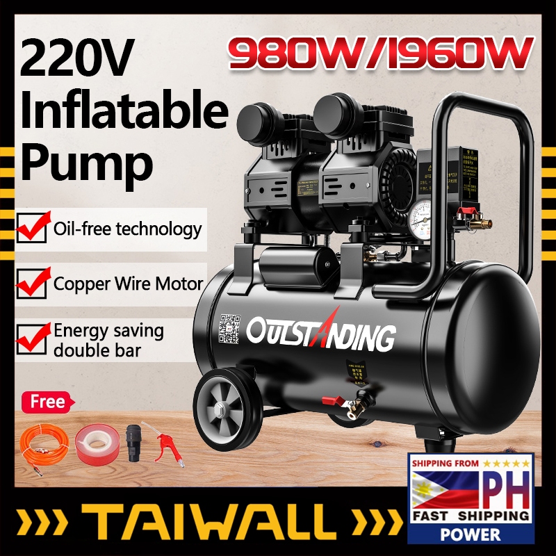 Air Tools Compressor Heavy duty Air compressor Steel Tank Air Silent ...