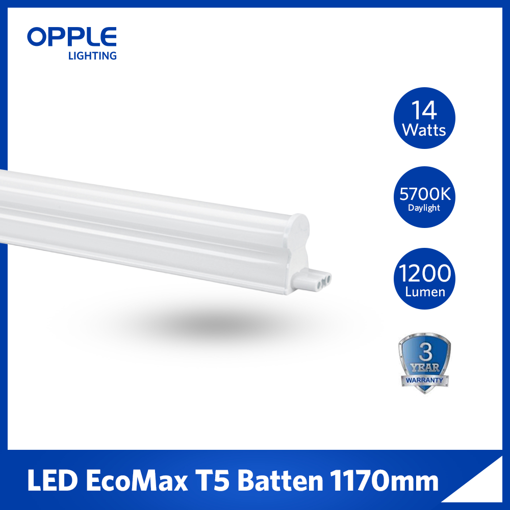 OPPLE LED EcoMax T5 Batten 14W- 1170mm Warmwhite/Coolwhite/Daylight office light Indoor light ...