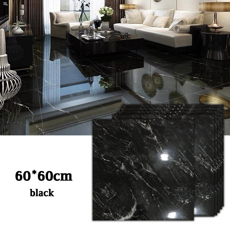 60x60cm marble vinyl flooring tile sticker PVC living room self ...