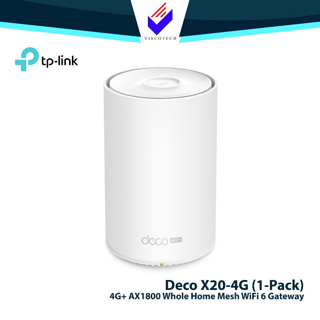 TP-Link Deco X20-4G 4G+ AX1800 Whole Home Mesh WiFi 6 Gateway (1-Pack ...