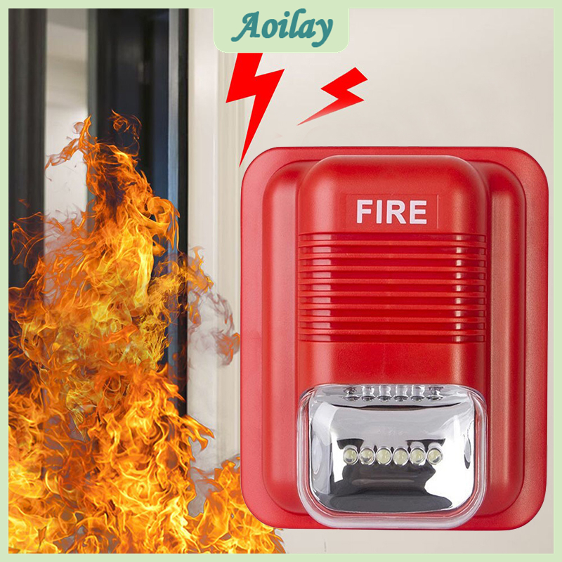 Sound And Light Alarm Warning Strobe Horn Alert Emergency Fire Alarm