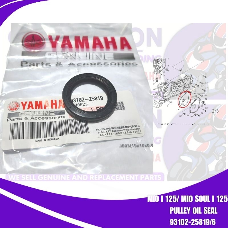 MIO i125 Oil Seal Pulley Yamaha Genuine (Part #93102-25816) | Shopee ...
