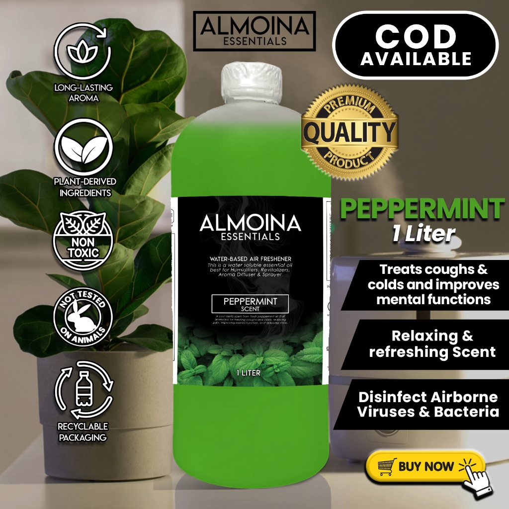 Peppermint 1Liter Premium Soluble Essential Oil Disinfectant for ...