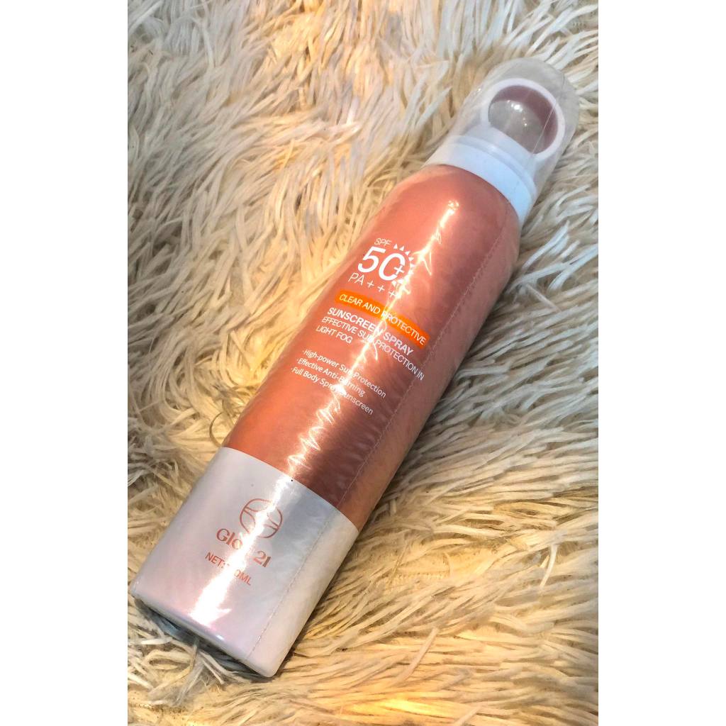 GLO21 SPF50+ Waterproof UV Protection High Power Sunscreen Spray ...