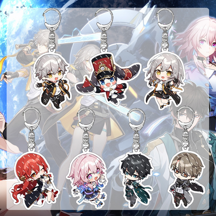 6cm Honkai: Star Rail new Keychain Anime Acrylic Pendant Student School ...