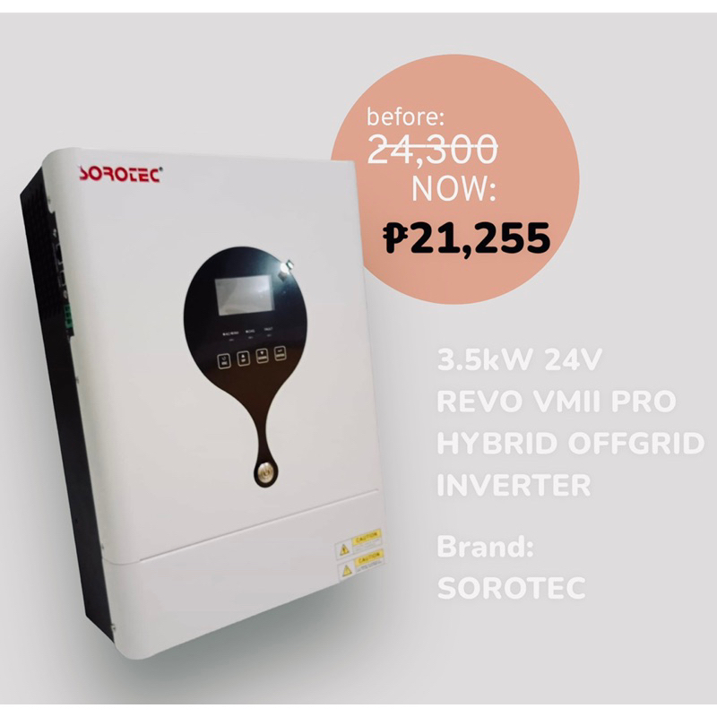 3500W 24V/5500W 48V | REVO VMII-PRO HYBRID OFF GRID SOLAR INVERTER WITH ...