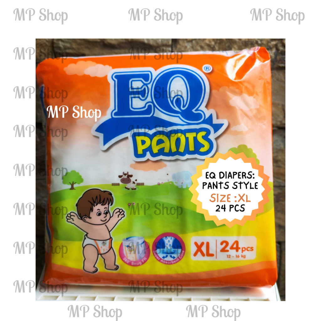 EQ DIAPER Pants Pack XL (EXTRA LARGE) 24 PCS PER PACK | Shopee Philippines