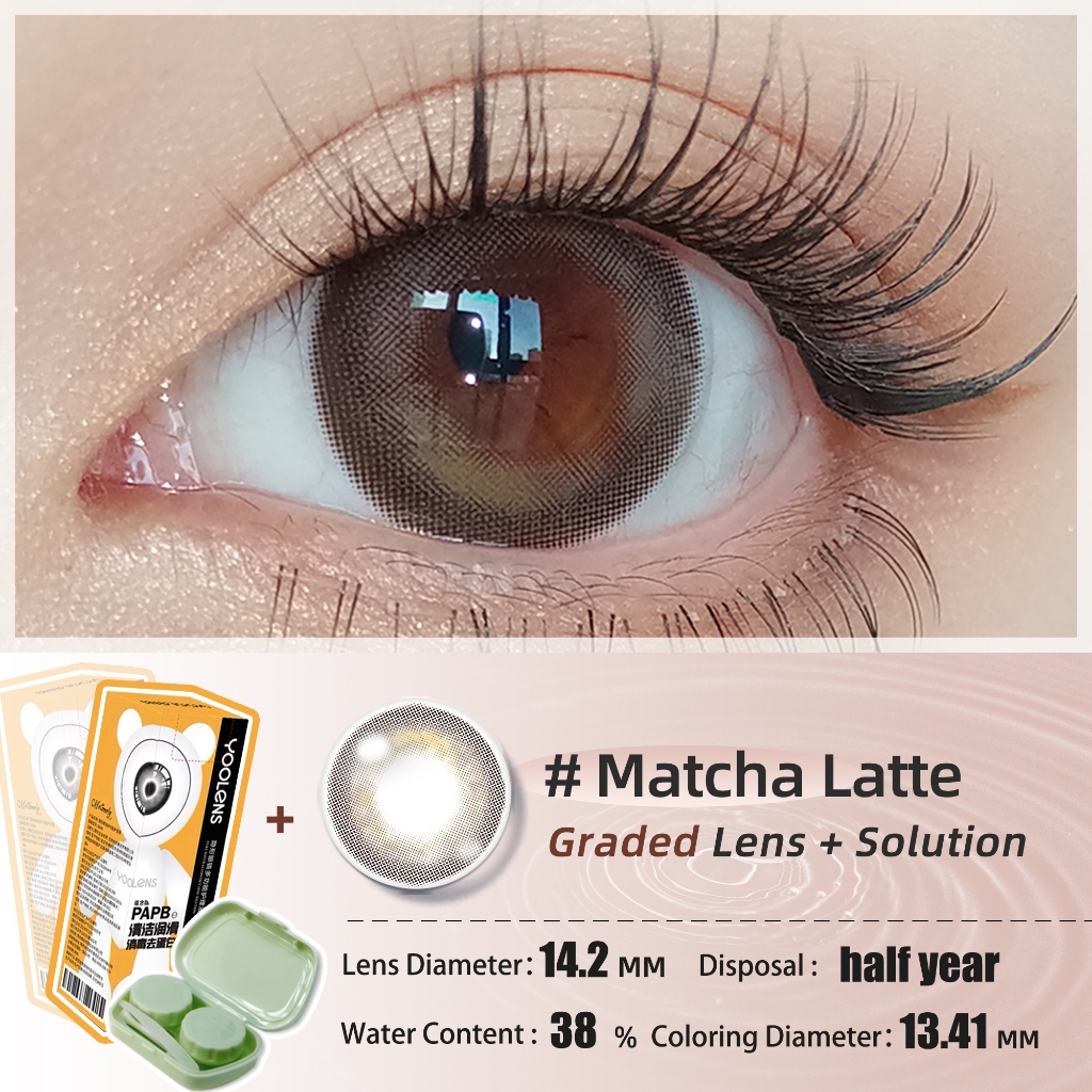 Graded Colored Contact Lenses Solution Molimoly Natrual 6 Monthly ...